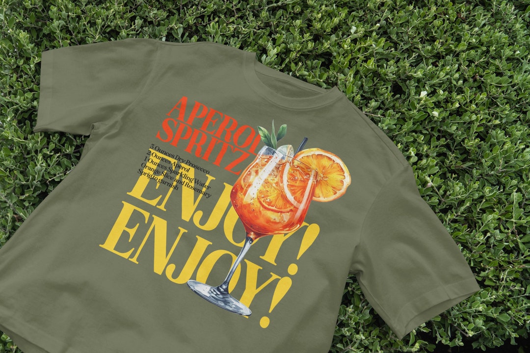 Aperol Spritz T-shirt, Cute Cocktail Shirt, Vintage Bar Shirt, Happy ...