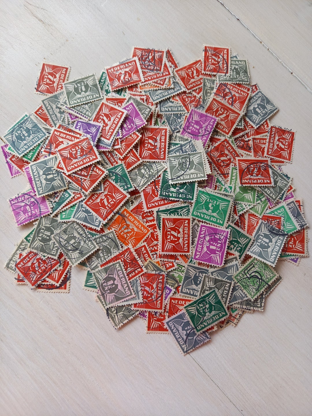 100 DUTCH Stamps 1940 Collecting Philatelic Postage Stamps Vintage ...