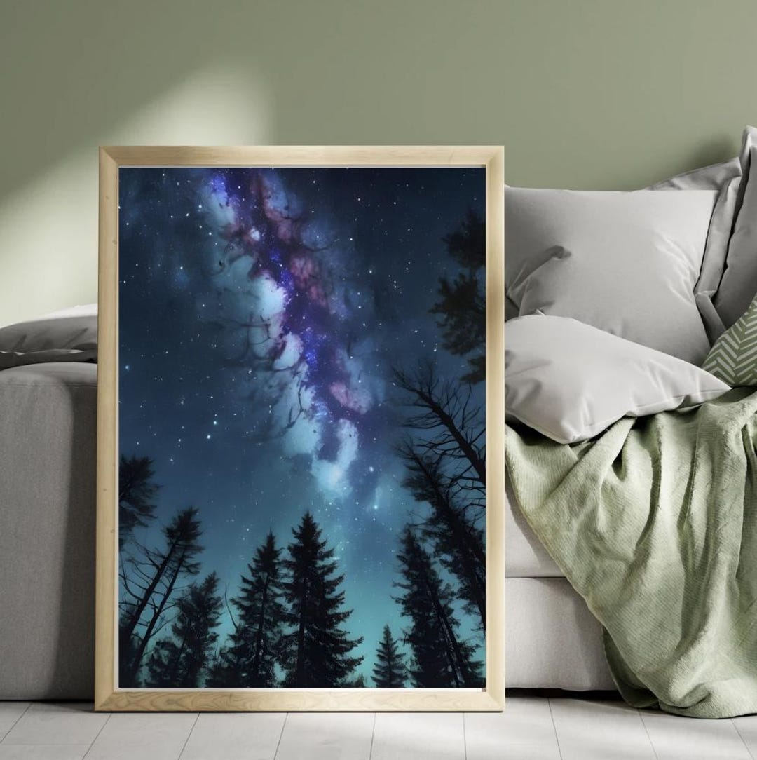 Celestial Sky Artwork, Digital Download Starry Galaxy Sky Art Magical ...