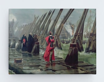 Witch on Broom Albert Joseph Penot Depart Pour Le Sabbat Canvas/poster ...