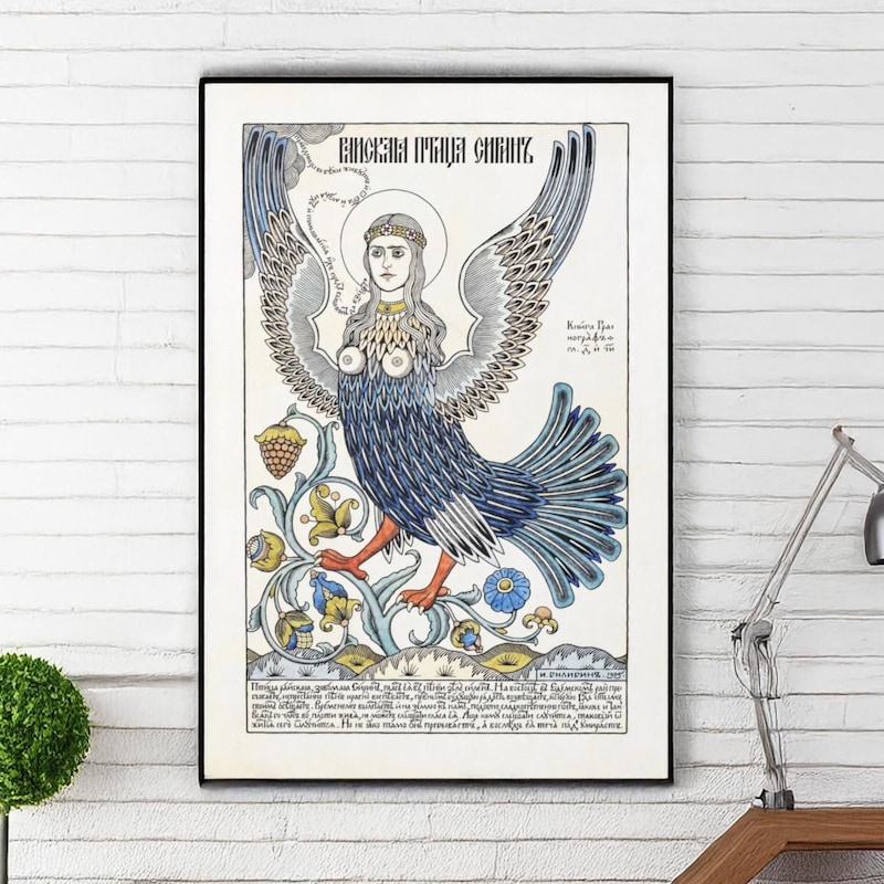 Large Folk Bird Painting - Etsy UK