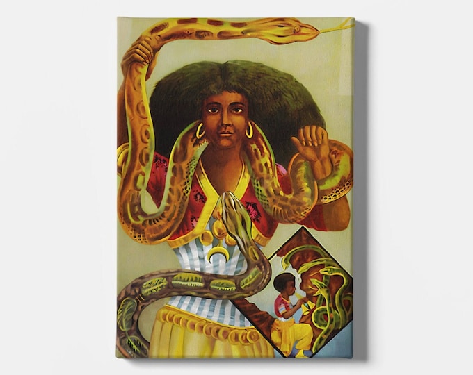 Mami Wata Art Print, African Snake Goddess, Water Spirit, Vintage ...