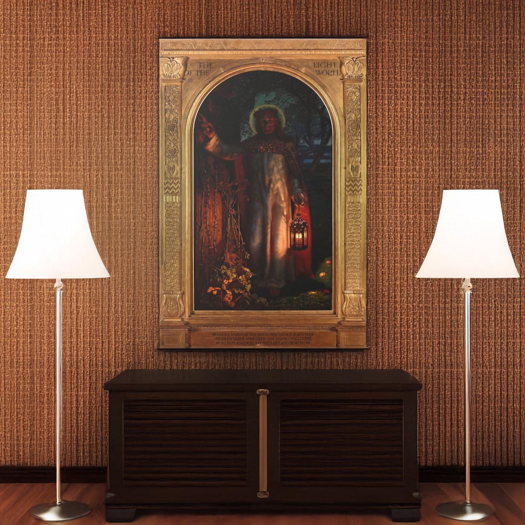 Jesus Knocking Print: William Holman Hunt, Light of the World Art - Etsy