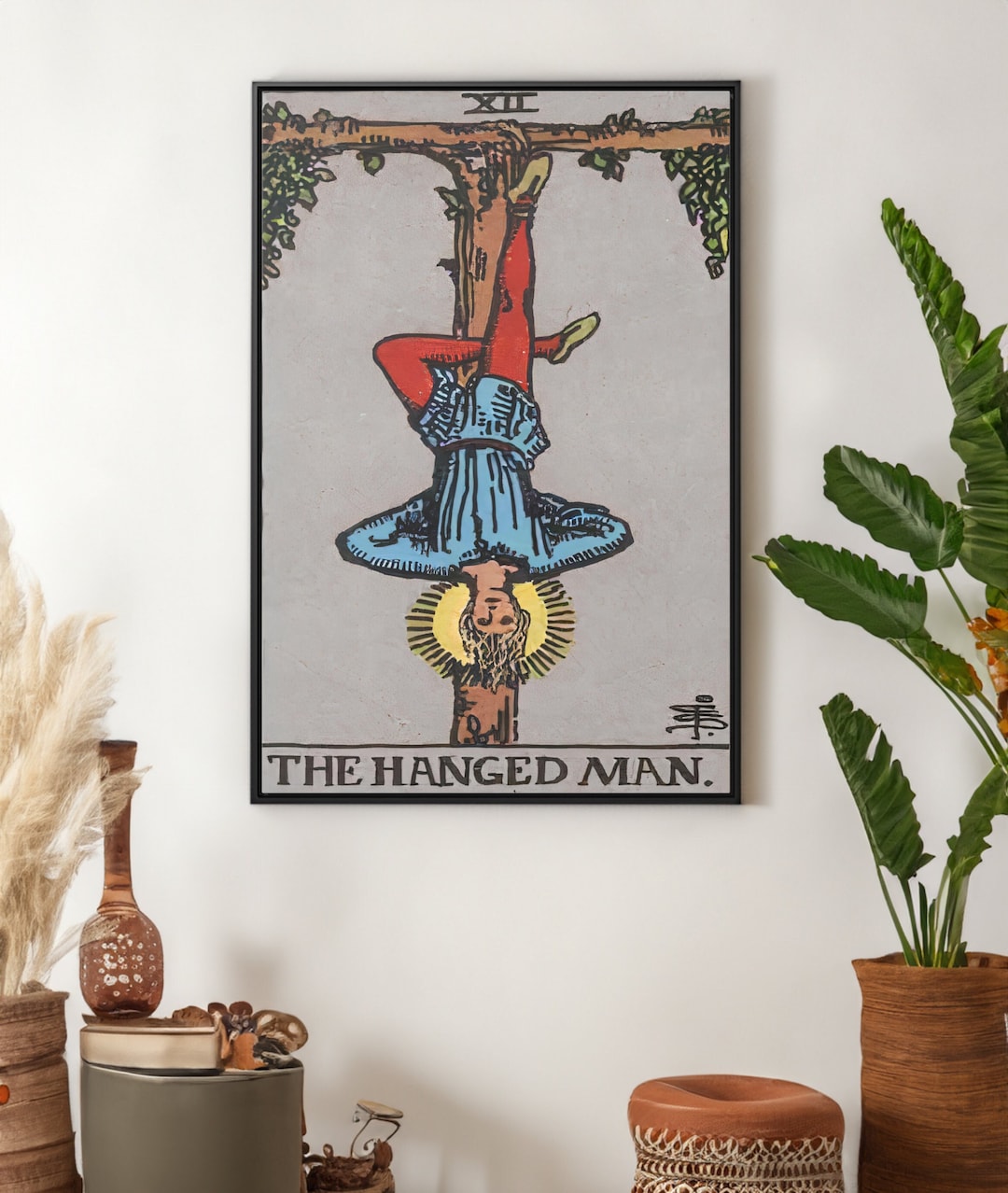 The Hanged Man Tarot Card Card Canvas Wall Art Reproduction, Tarot ...