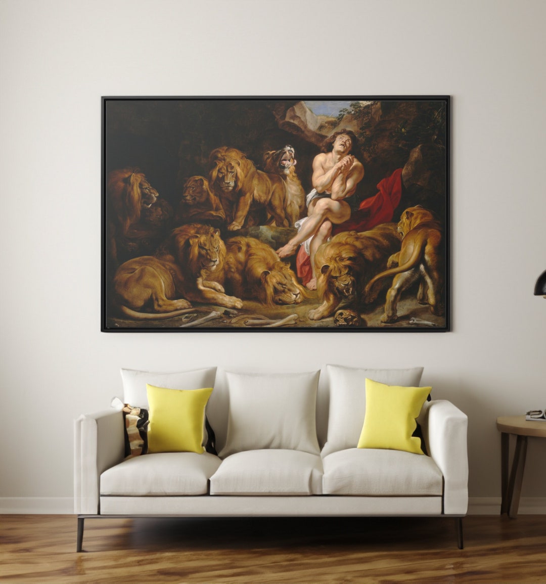 Daniel in the Lions Den by Sir Peter Paul Rubens Canvas/poster Wall Art ...