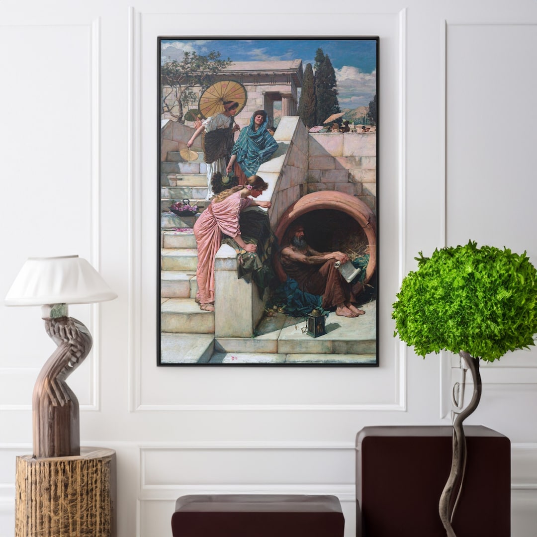 John William Waterhouse Diogenes Canvas/poster Art Reproduction ...