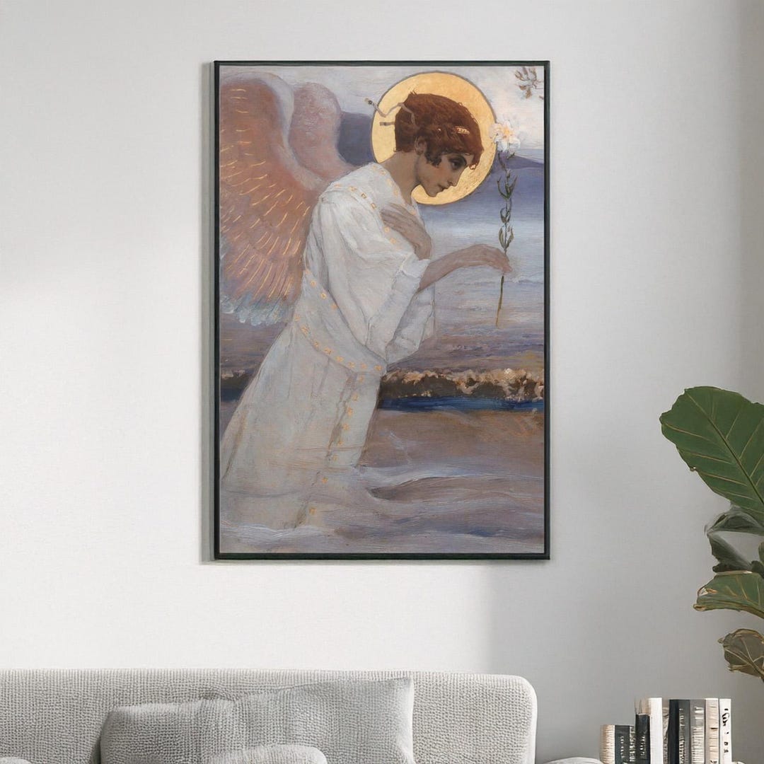 Archangel Gabriel Print: Christian Framed Canvas, Catholic Gifts - Etsy