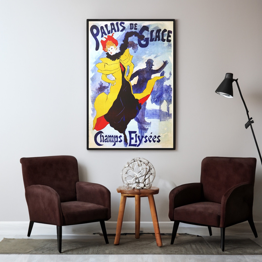 Jules Cheret Palais De Glace Canvas/poster Art Reproduction, Vintage ...