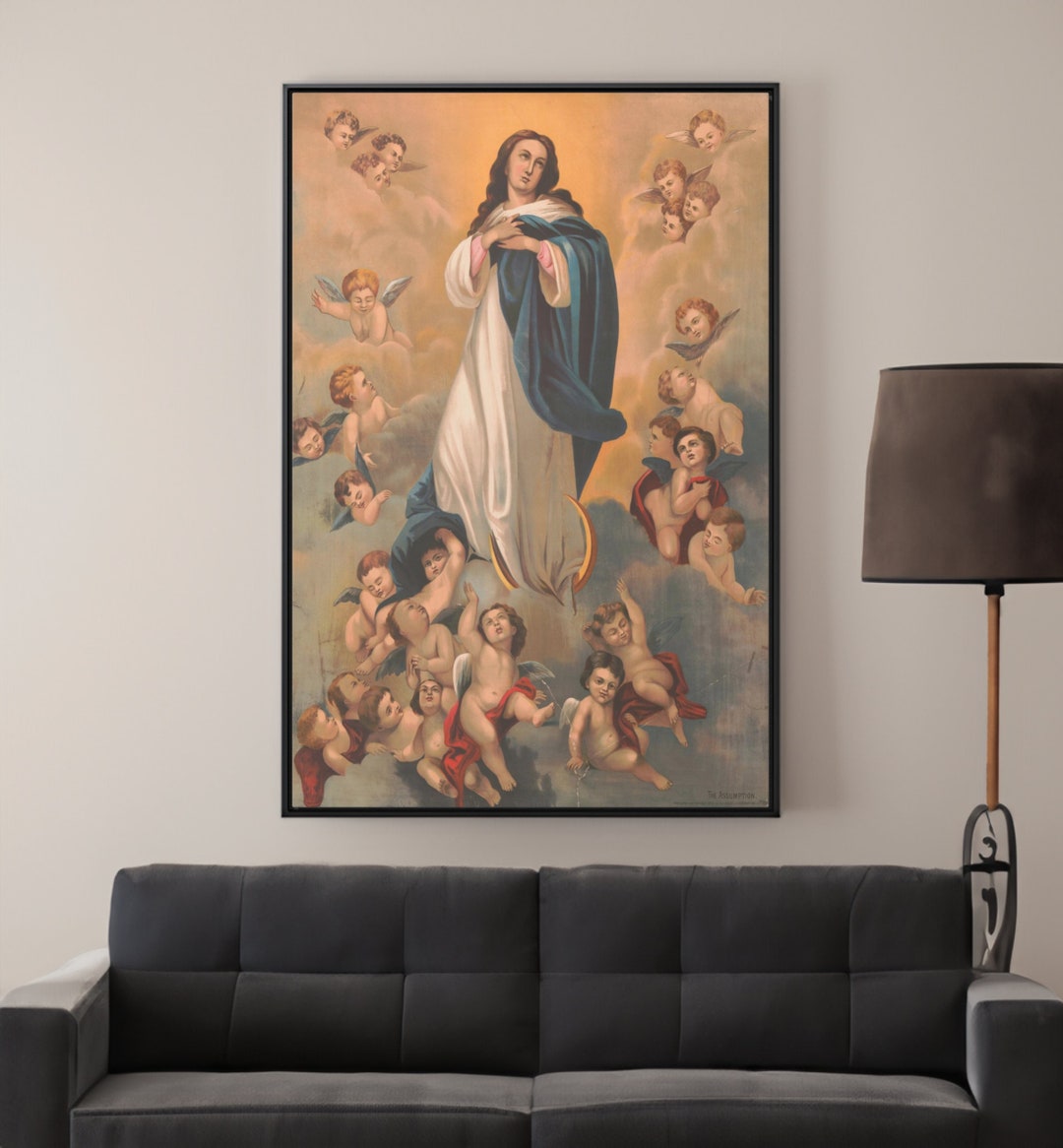 The Assumption of Mary Canvas/poster Wall Art Reproduction, Vintage ...