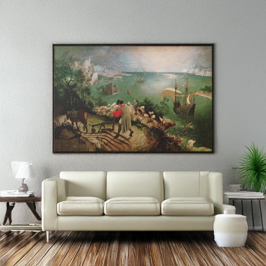 Landscape With the Fall of Icarus by Pieter Bruegel the Elder Canvas ...