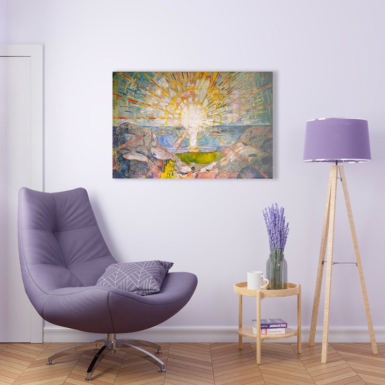 The Sun Art Reproduction: Abstract Nature Canvas Print - Etsy
