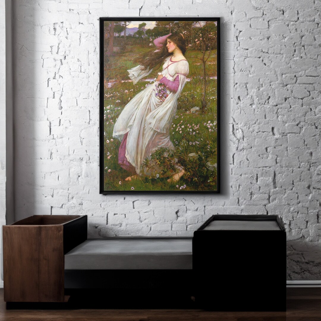 John William Waterhouse Windswept Canvas/poster Art Reproduction ...
