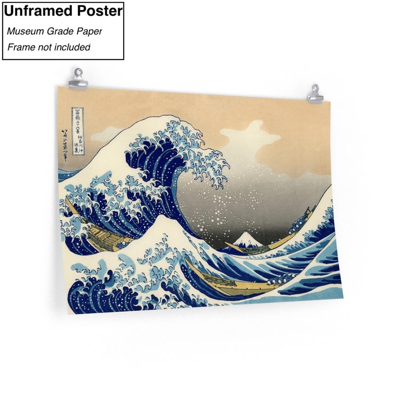 Katsushika Hokusai the Great Wave off Kanagawa Canvas/poster - Etsy