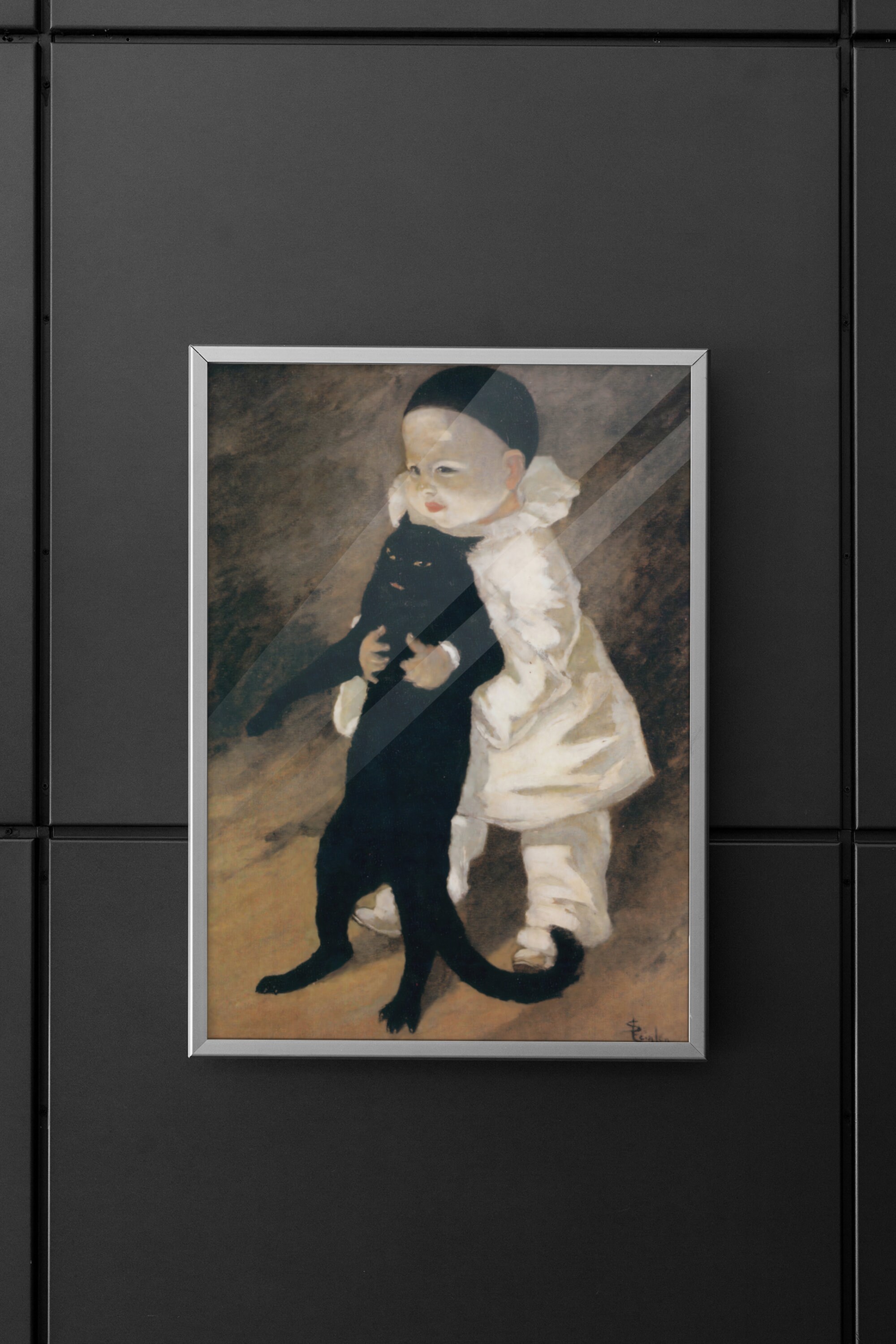 Pierrot and the Cat by Theophile Steinlen Canvas/poster Wall Art ...