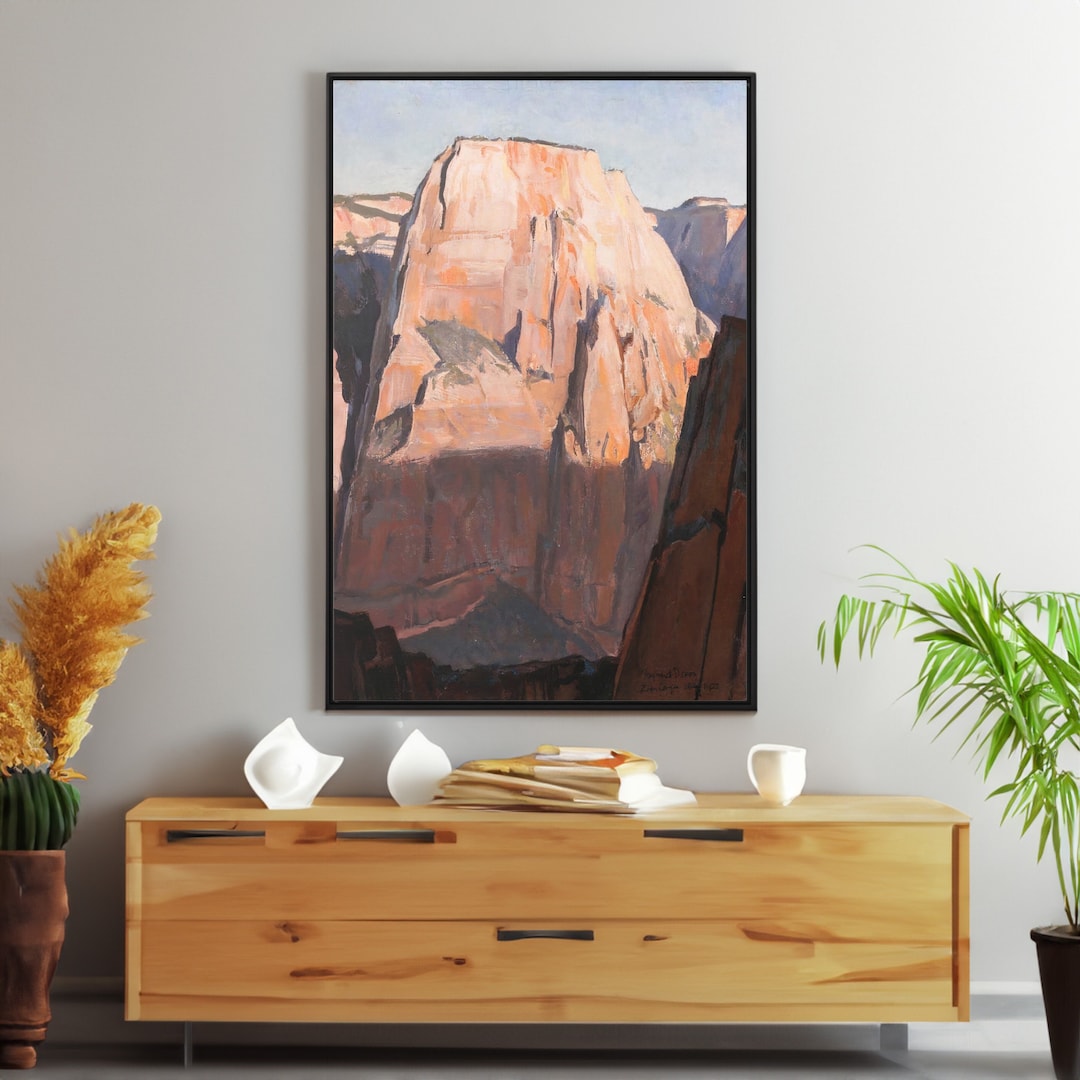 Maynard Dixon Great White Throne Zion Canyon Utah Canvas/poster Art ...