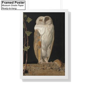 The White Owl by William James Webbe Canvas Wall Art Reproduction, Bird ...