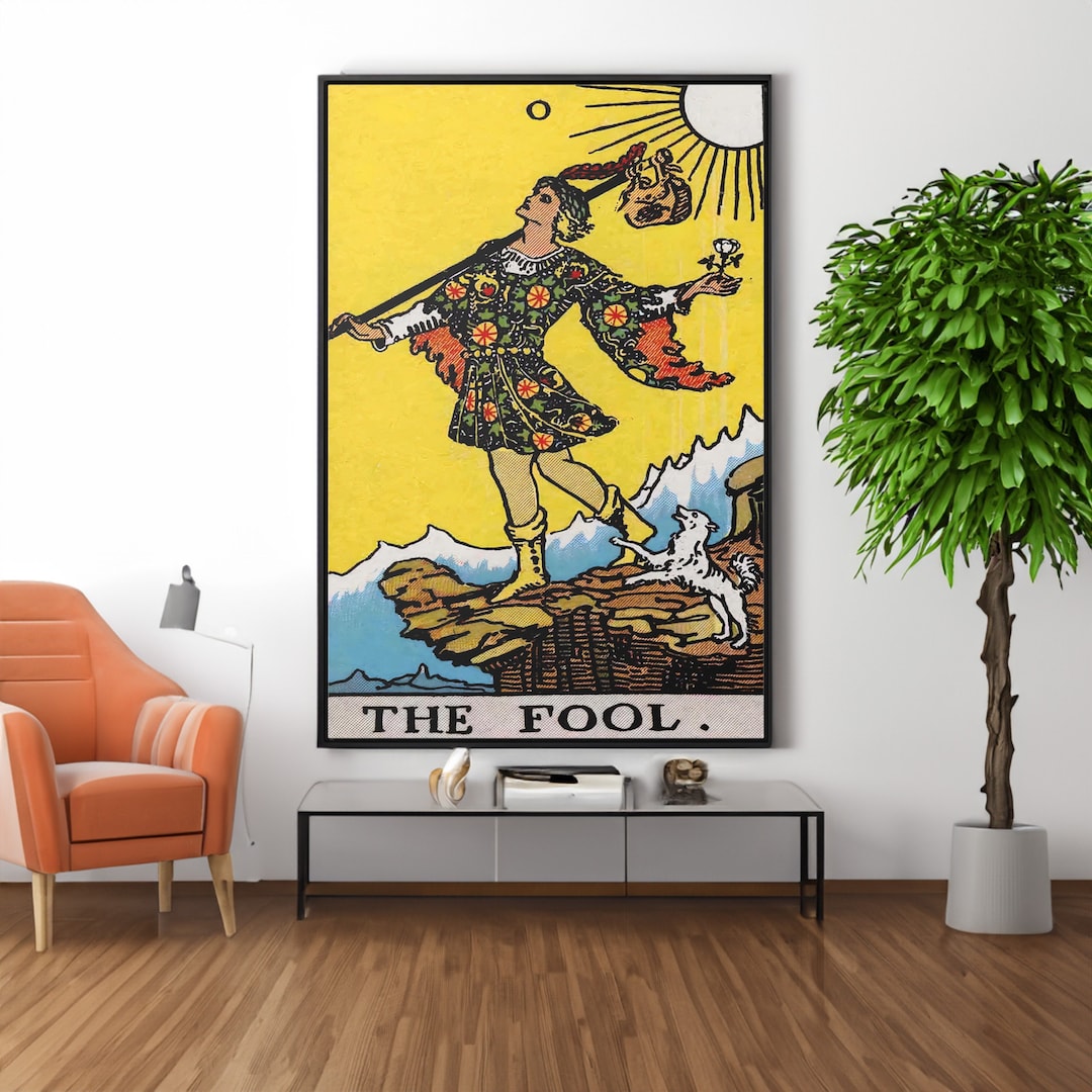The Fool Tarot Card Canvas/poster Wall Art Reproduction, Boho Decor ...