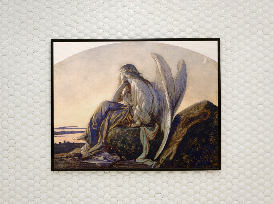 The Evening Angel Alexandre Cabanel Canvas Wall Art, Angel Painting ...