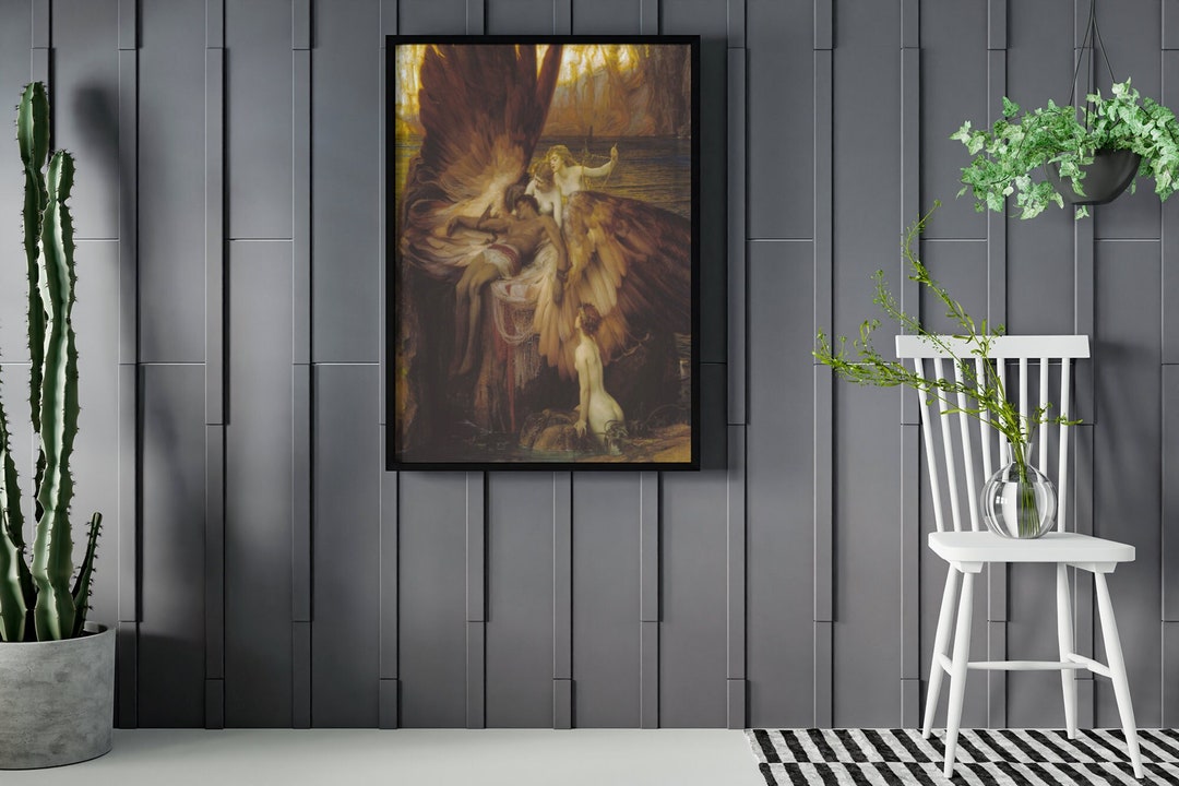 The Lament for Icarus Art Print: Classic Angel Wall Decor - Etsy
