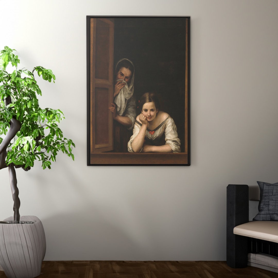 Murillo: Two Women at a Window - Baroque Art Print - Etsy