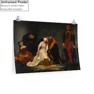 The Execution of Lady Jane Grey by Paul Delaroche Canvas/poster Wall ...