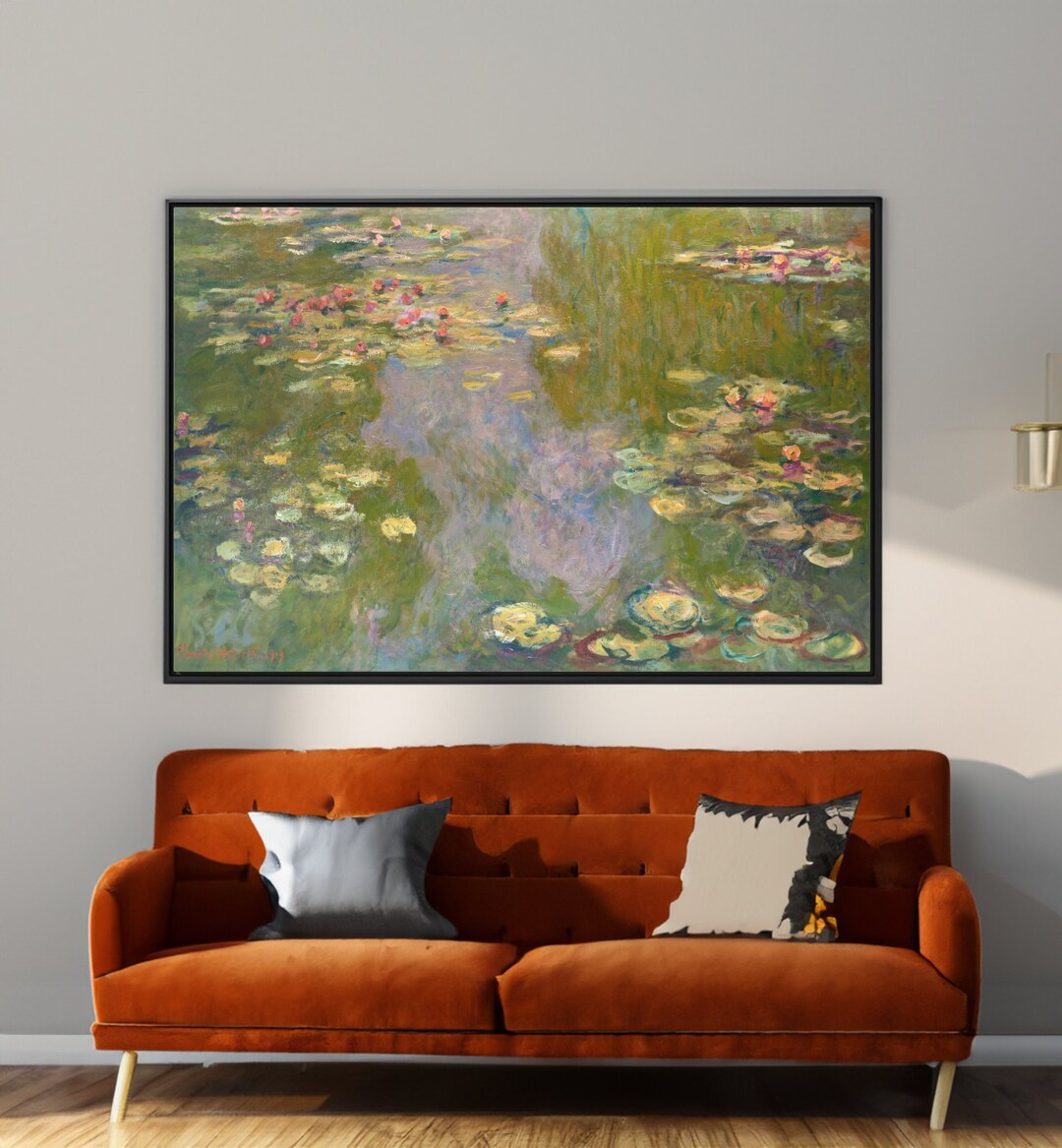 Claude Monet Water Lilies Canvas/poster Wall Art Reproduction ...