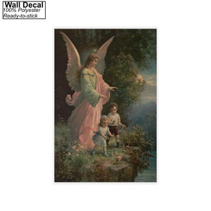 Guardian Angel Canvas/poster Wall Art Reproduction, Catholic Painting ...