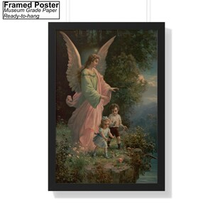 Guardian Angel Canvas/poster Wall Art Reproduction, Catholic Painting ...