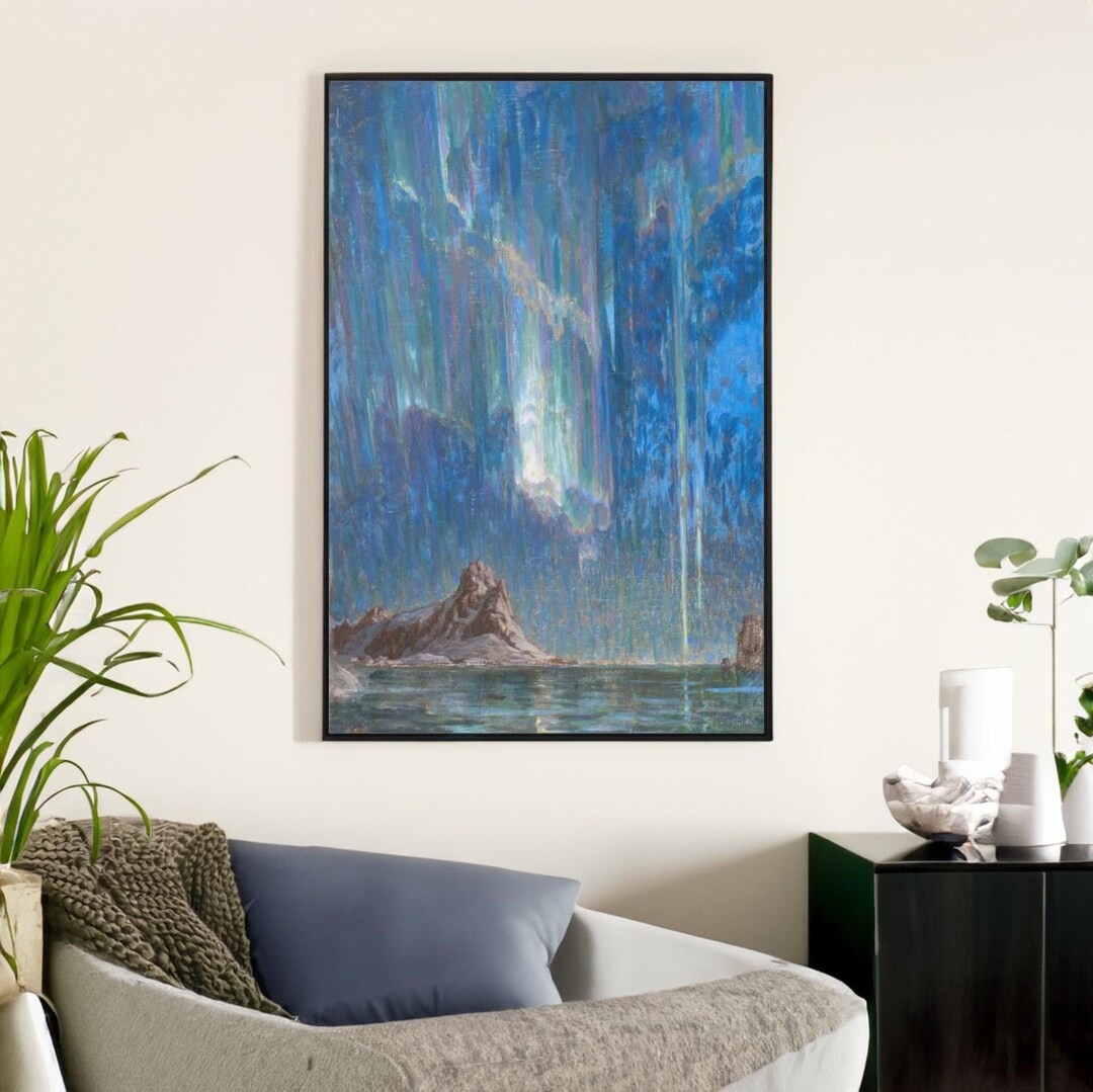 Northern Lights by Anna Boberg Canvas/poster Wall Art Reproduction, Sky ...