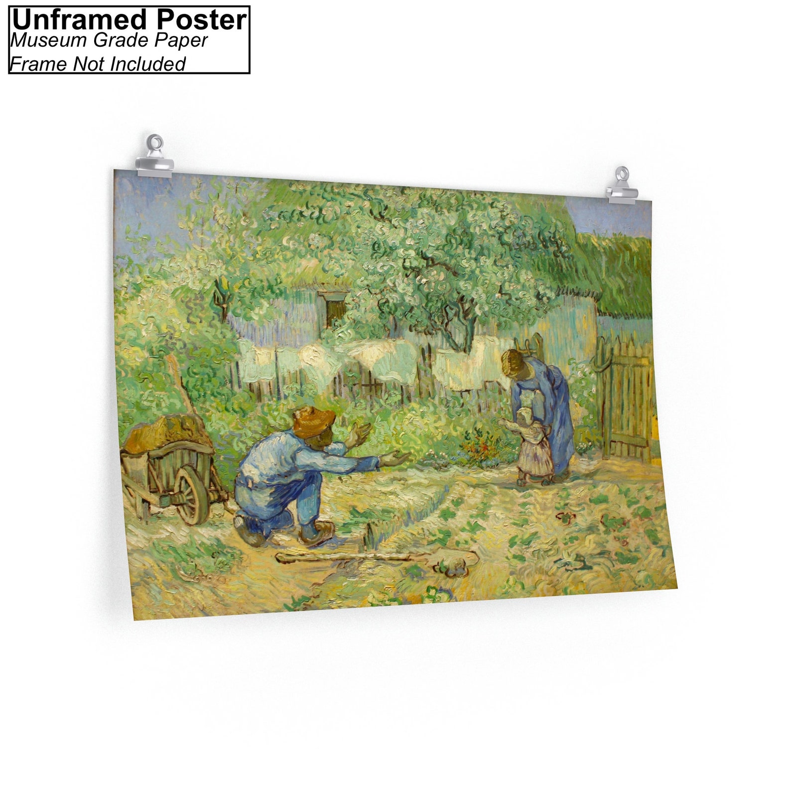 First Steps After Millet by Vincent Van Gogh Canvas/poster Wall Art ...