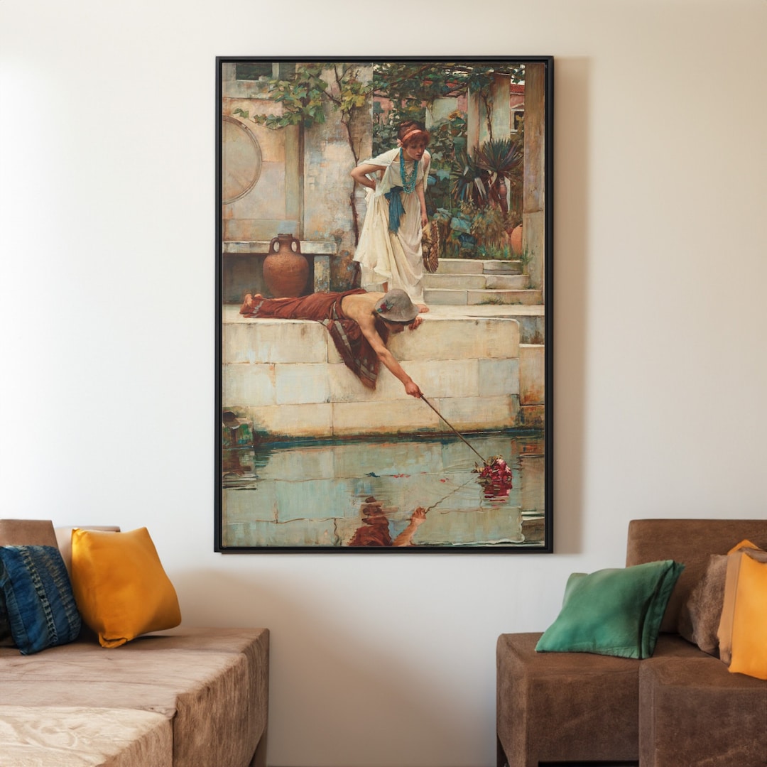 John William Waterhouse the Rescue (1890) Canvas/poster Art ...