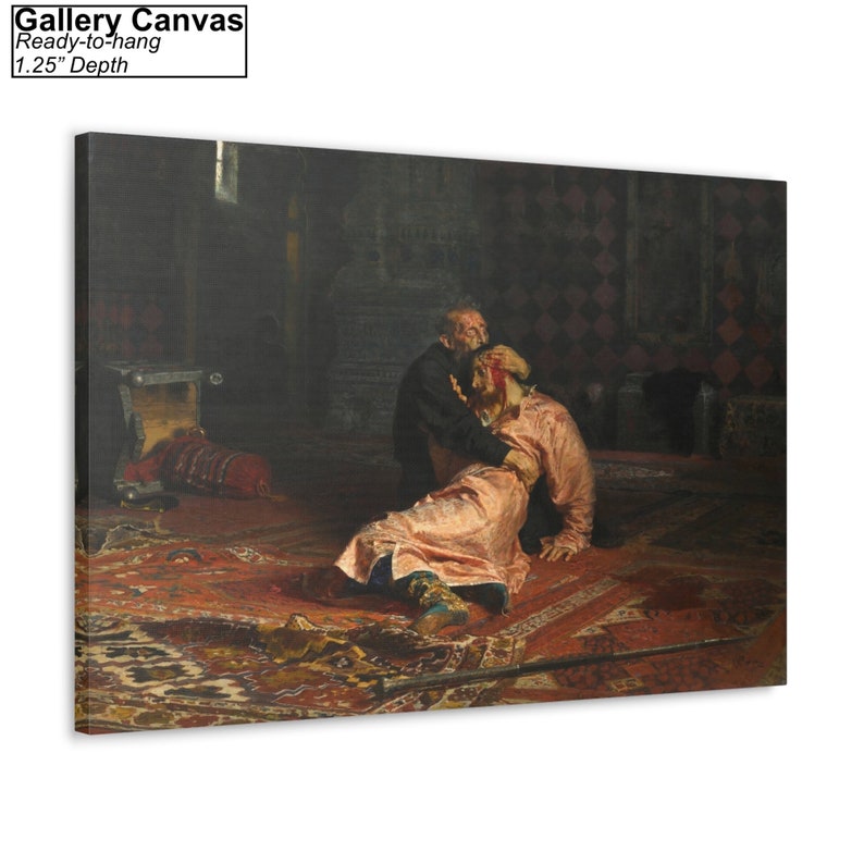 Ivan the Terrible and His Son Ivan by Ilya Replin Canvas/poster Wall ...