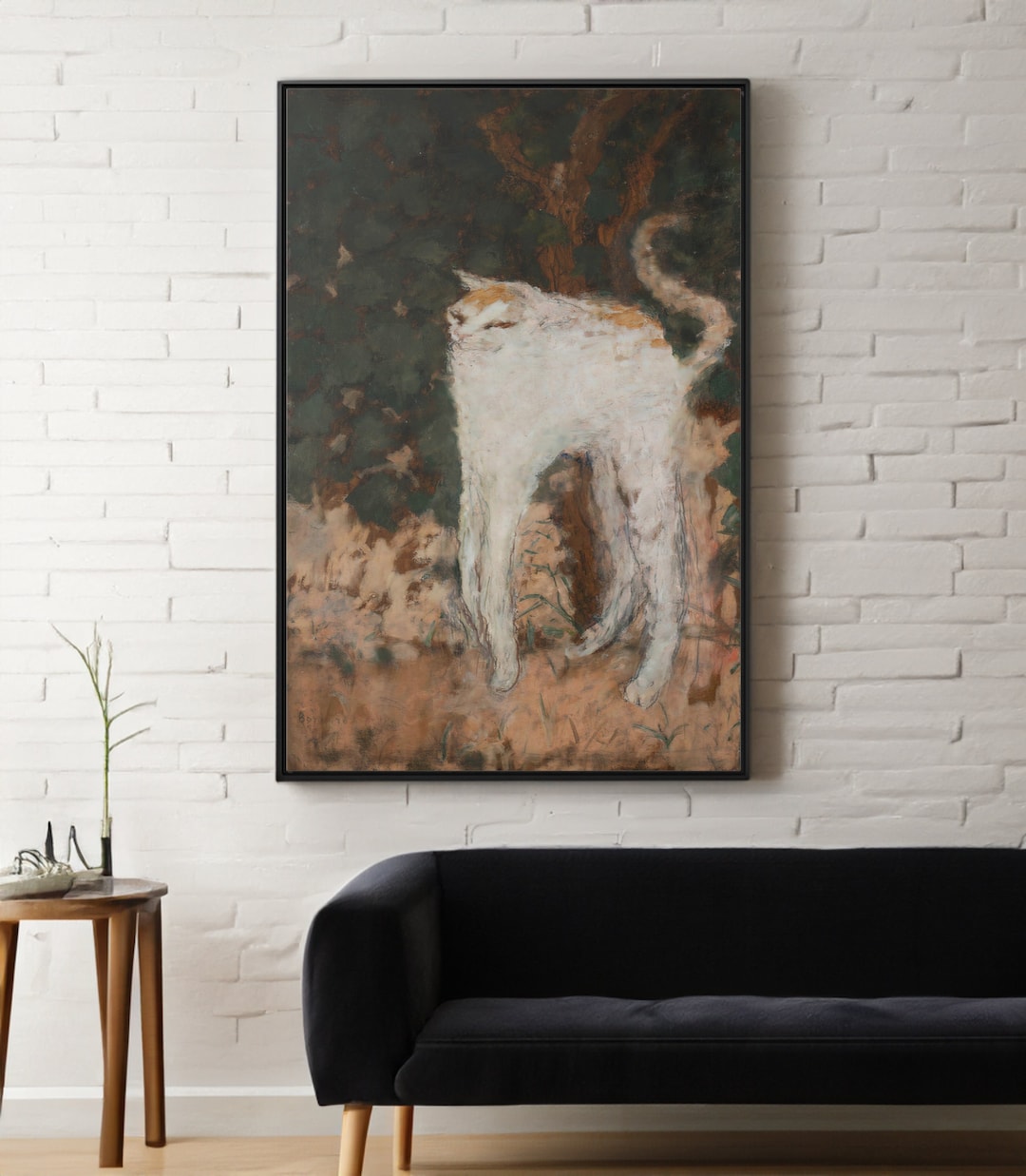 Pierre Bonnard the White Cat Canvas/poster Wall Art Reproduction ...