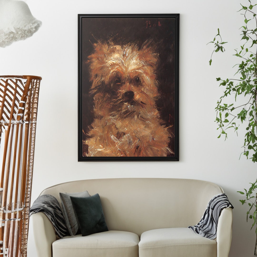 Edouard Manet Bob Canvas Wall Art Reproduction, Abstract Dog Portrait ...
