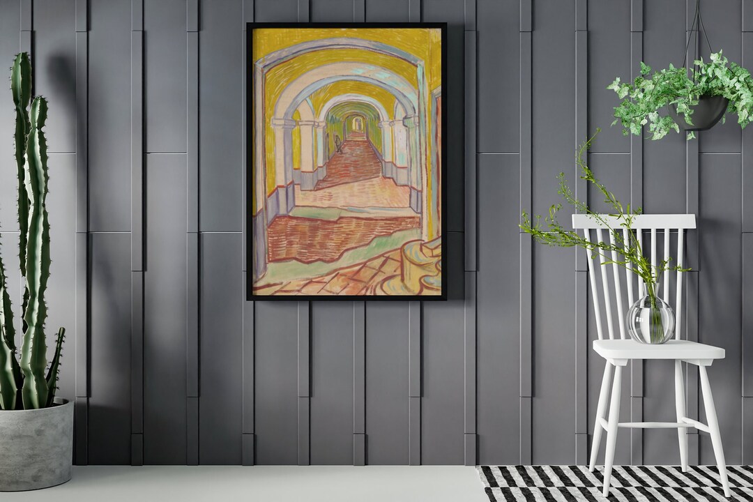 Van Gogh 'corridor in the Asylum' Art Print: Abstract Colorful Wall Art ...