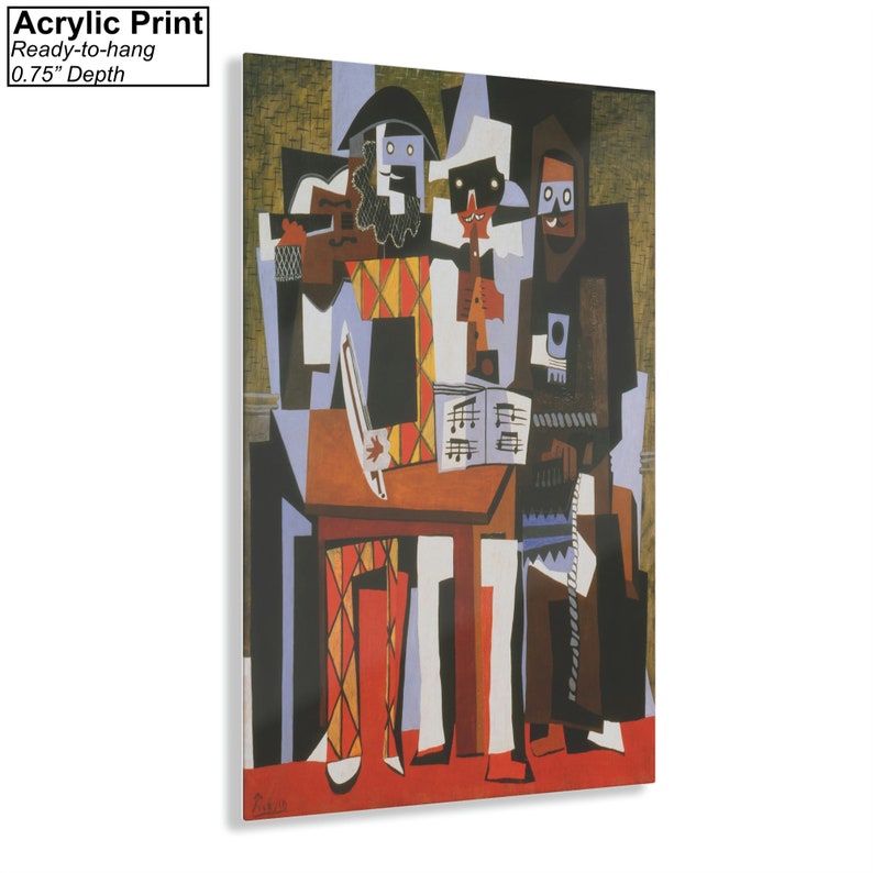 Three Musicians by Pablo Picasso Canvas Wall Art Reproduction, Cubism ...