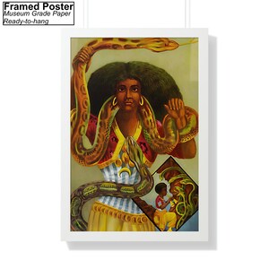 Mami Wata Canvas Wall Art, Water Mother Poster, La Sirene Print, Snake ...