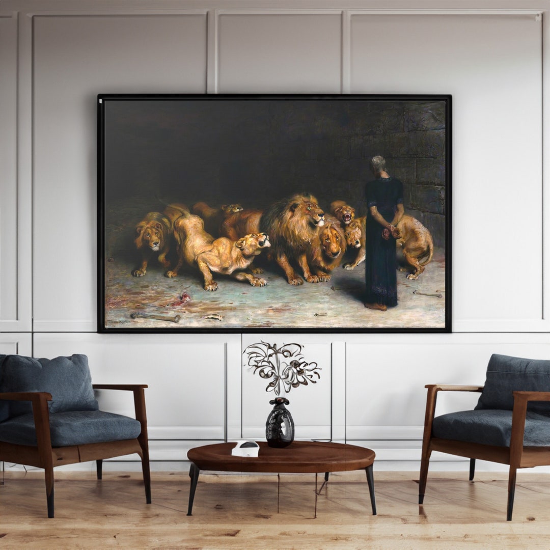 Daniel in the Lions Den by Briton Riviere Canvas/poster Wall Art ...