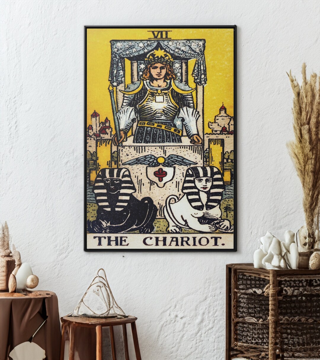 The Chariot Tarot Card Canvas/poster Wall Art Reproduction, Psychic ...