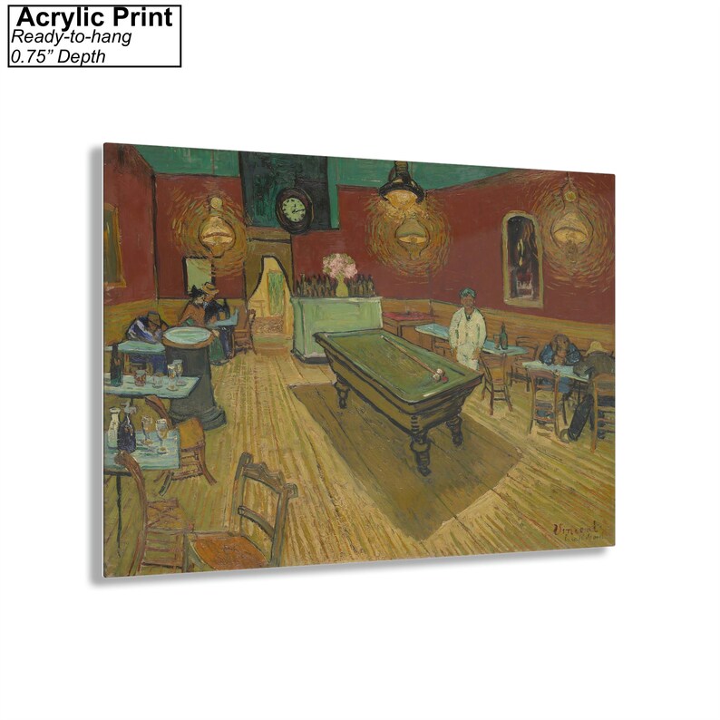 The Night Cafe by Vincent Van Gogh Canvas/poster Wall Art Reproduction ...