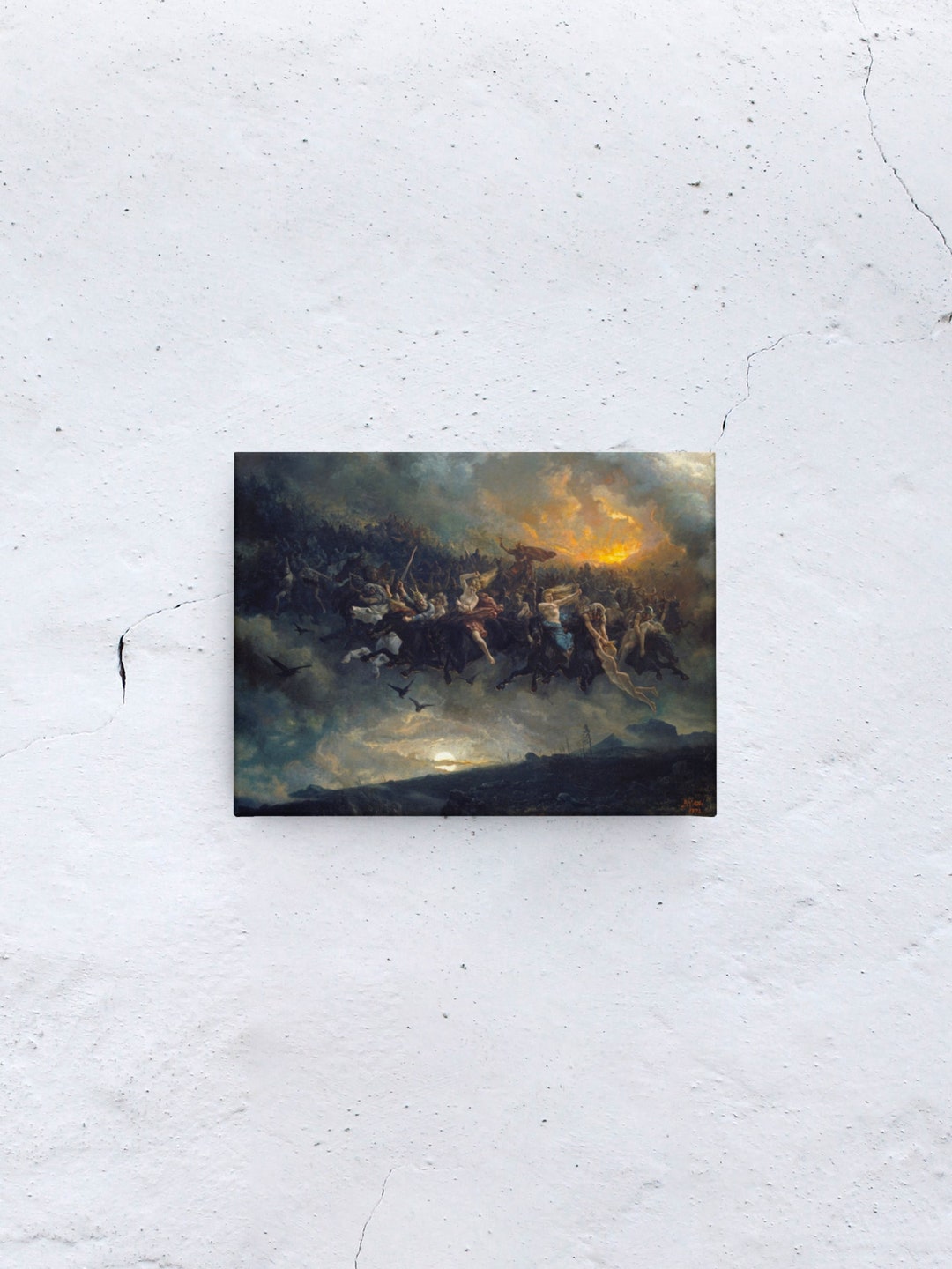 The Wild Hunt of Odin Canvas Art: Scandinavian Mythology Print - Etsy