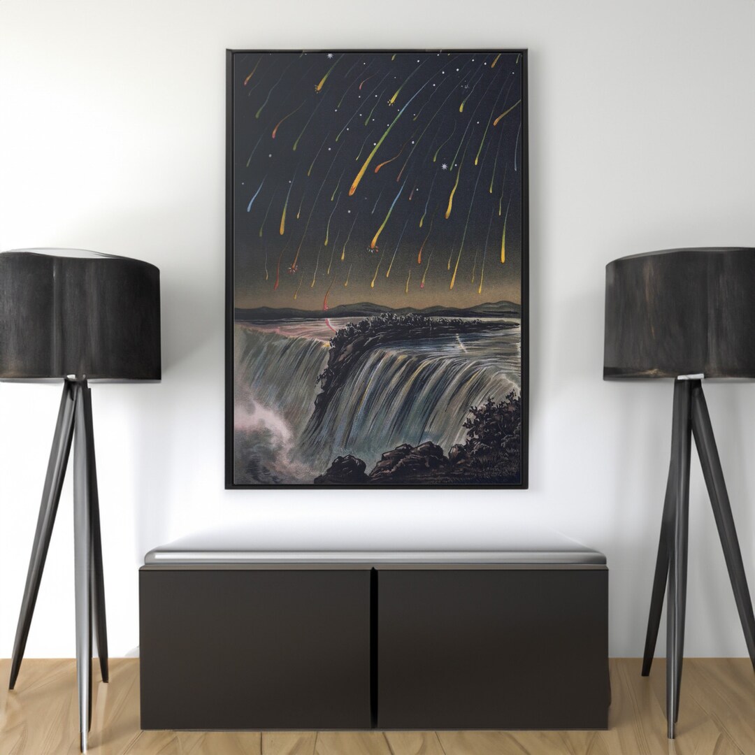 Leonid Meteor Storm Canvas/poster Wall Art, Art Deco Print Vintage ...