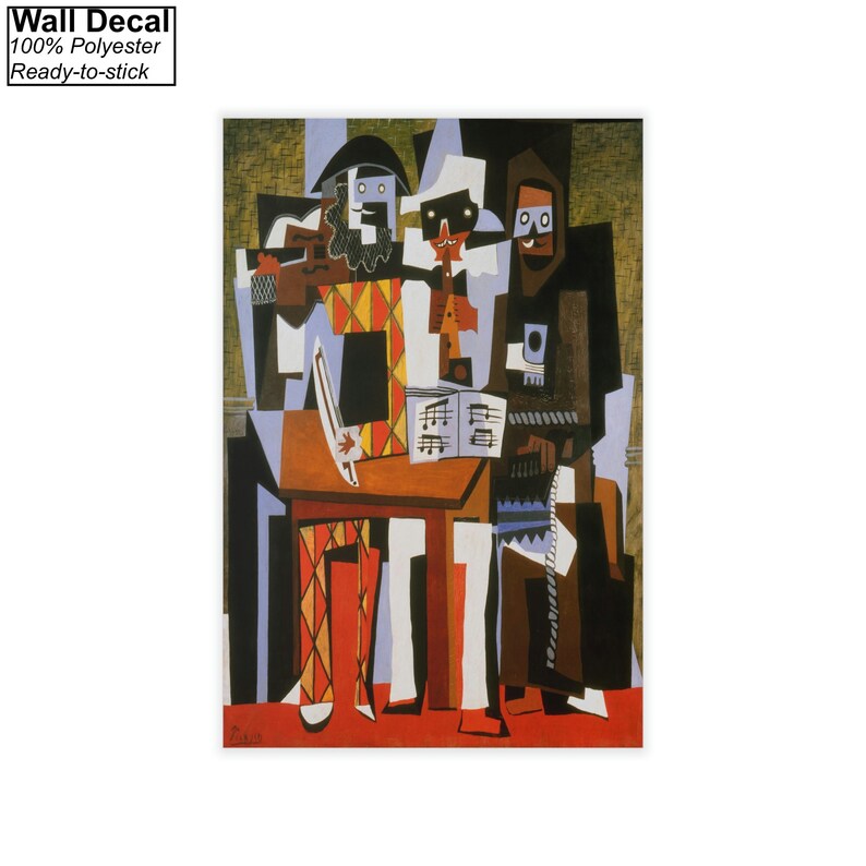 Three Musicians by Pablo Picasso Canvas Wall Art Reproduction, Cubism ...