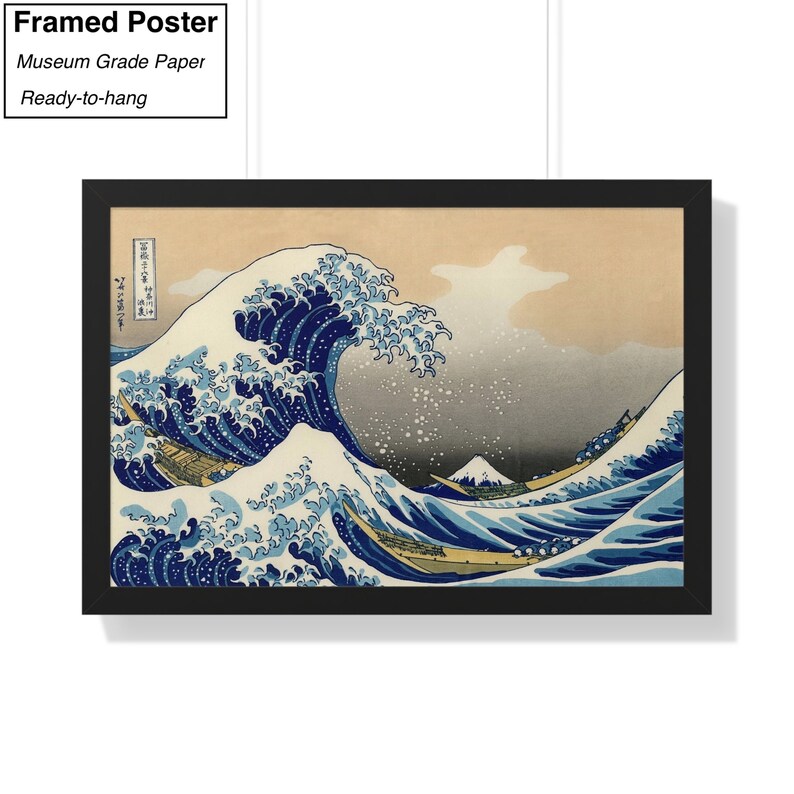 Katsushika Hokusai the Great Wave off Kanagawa Canvas/poster - Etsy
