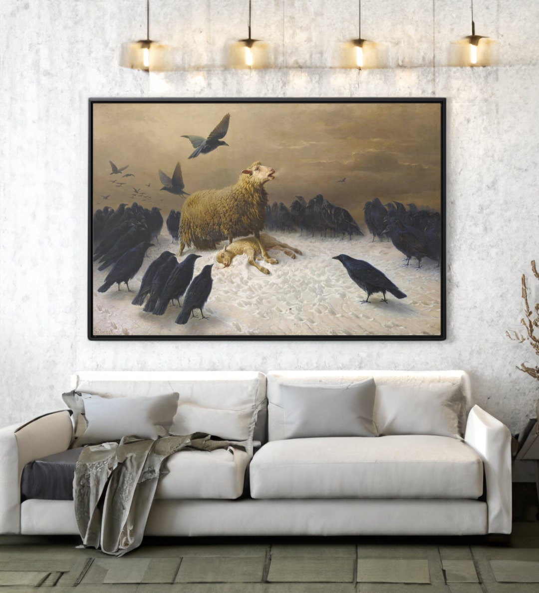 Anguish by August Friedrich Albrecht Schenck Canvas/poster Wall Art ...