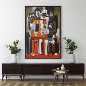 Three Musicians by Pablo Picasso Canvas Wall Art Reproduction, Cubism ...