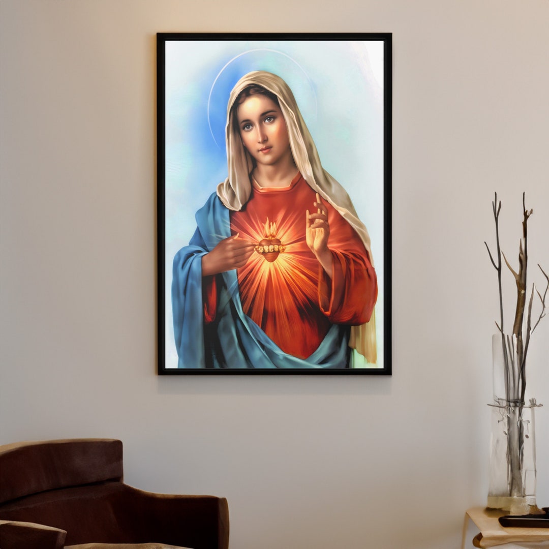 Blessed Virgin Mary Canvas/poster Wall Art Reproduction - Etsy