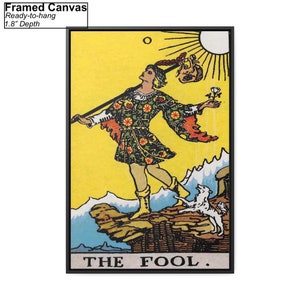 The Fool Tarot Card Canvas Wall Art Reproduction, Psychic Painting ...