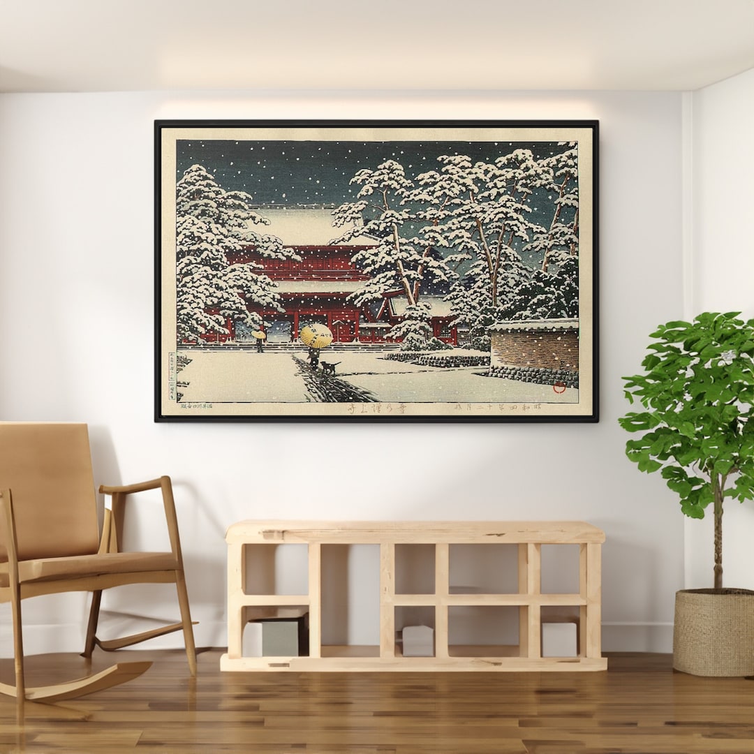 Kawase Hasui Zojoji Temple in Snow Art Print: Shin Hanga Landscape - Etsy