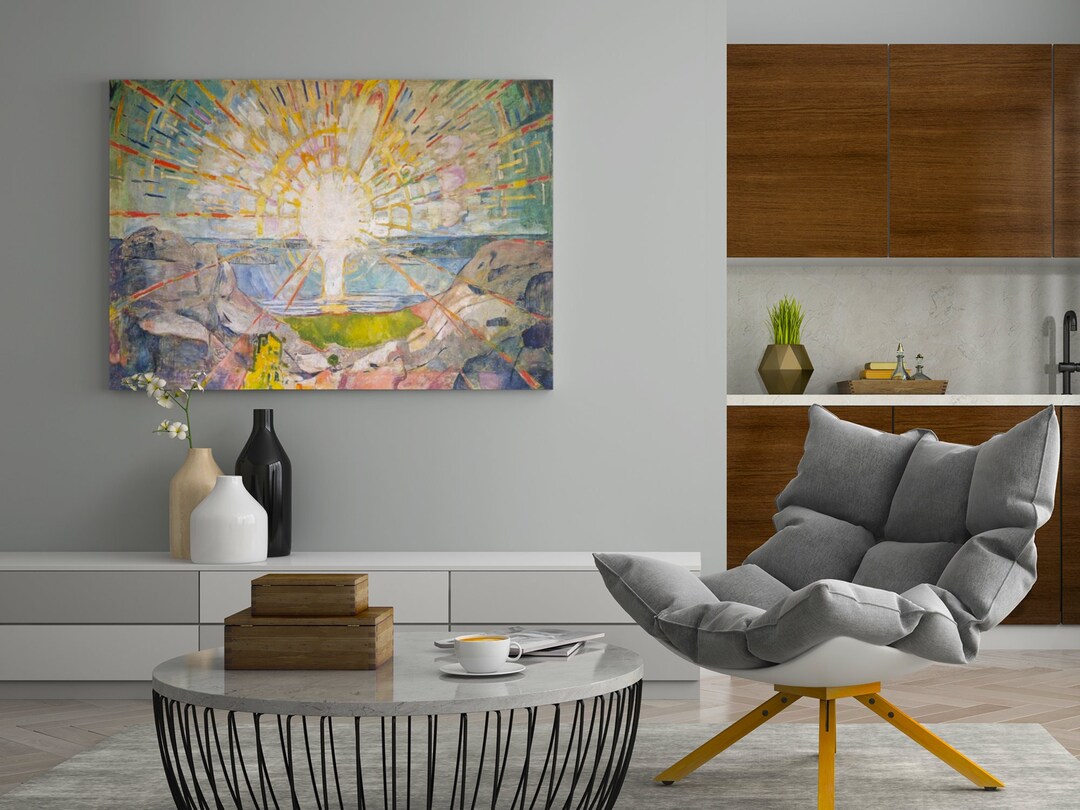 The Sun Art Reproduction: Abstract Nature Canvas Print - Etsy